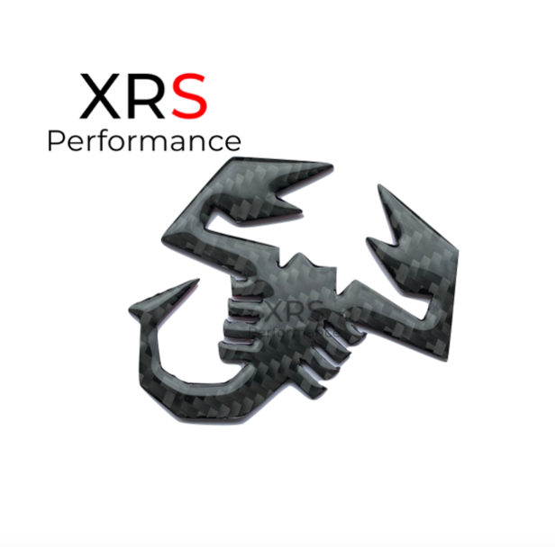 FIAT 500 595 695 ABARTH GLOSS CARBON SCORPION BADGE – XRS Performance